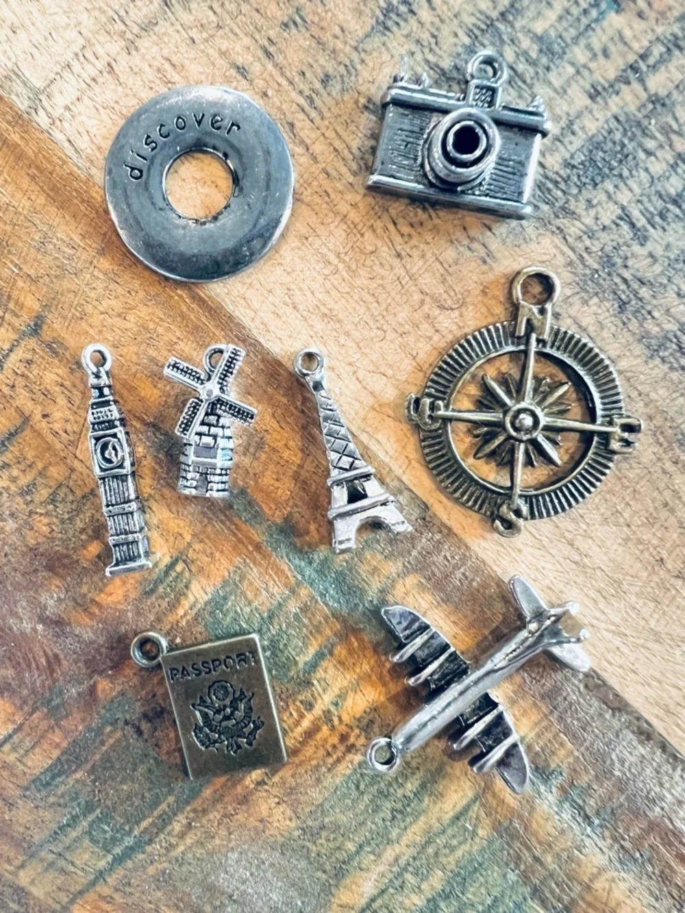 Source Unknown | Jewelry | Travel Theme Charms 8 Articulated Windmill ...